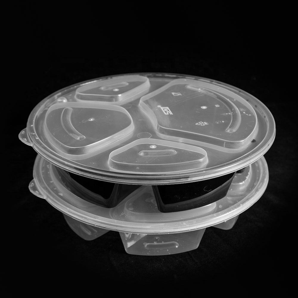 4 Compartment Plastic Food Containers - Versatile & Durable