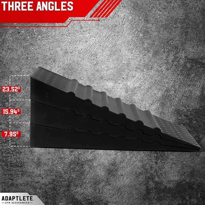 Wellshow Rubber Wedge Block - Adjustable Non-Slip Squat Ramp