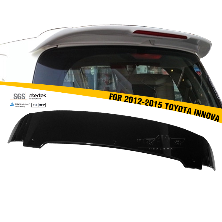 Haosheng Car Spoilers Factory ABS Plastic Original Type Back Rear Roof Spoiler With LED For Toyota Innova 2012 2013 2014 2015