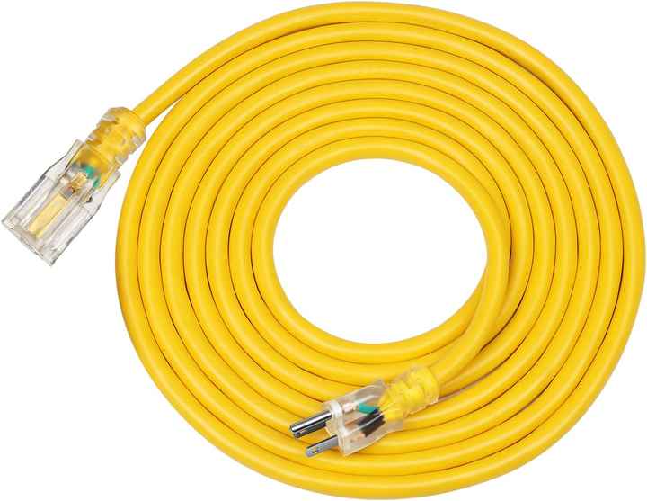 25FT AC Power Cord Home Courtyard Extension Cords Durable Outdoor ...