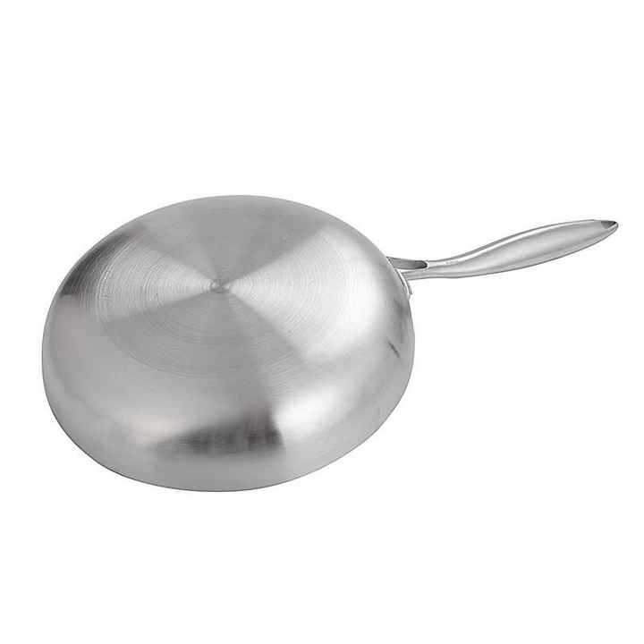 3-ply Stainless Steel Fry Pan Large Frying Pan 32 cm Non-stick Hotel ...