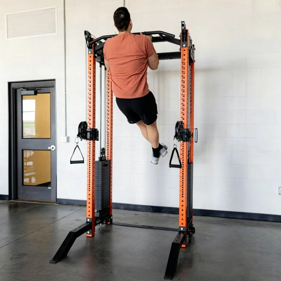 Half Rack Cable Crossover Power Rack Dual Cable Machine with Stainless ...