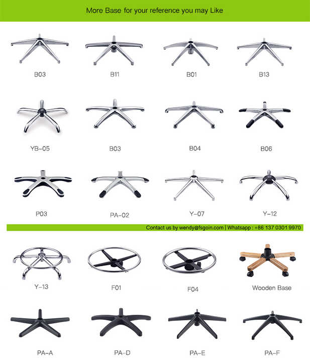 High Quality 1.2mm Thickness Shiny Office Chair Leg YB-12 Furniture Leg ...
