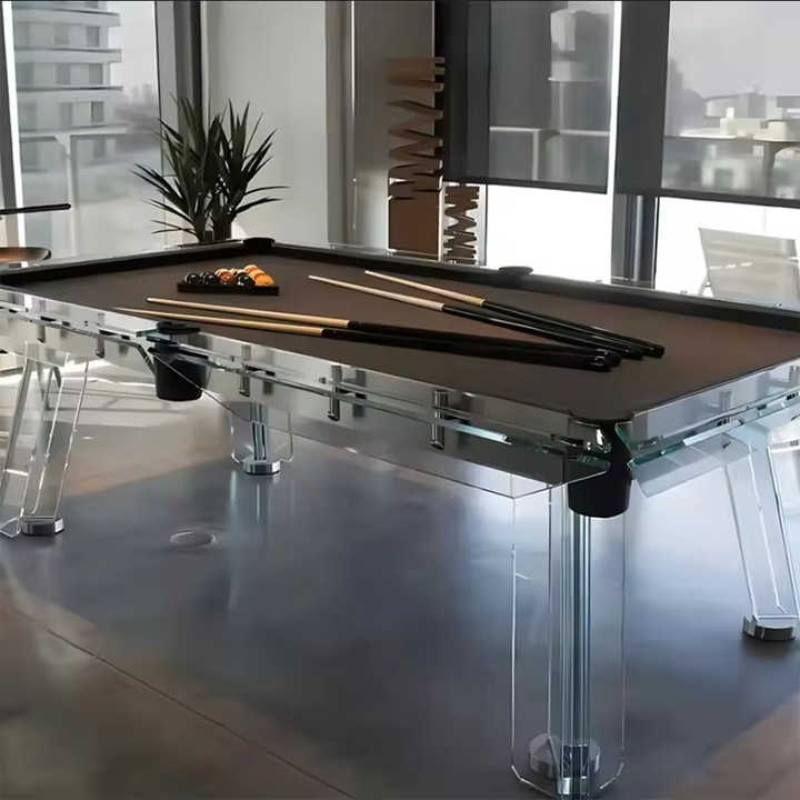 Dragon River High End Pretty Glass Billiard Table Mini Glass Pool Table ...