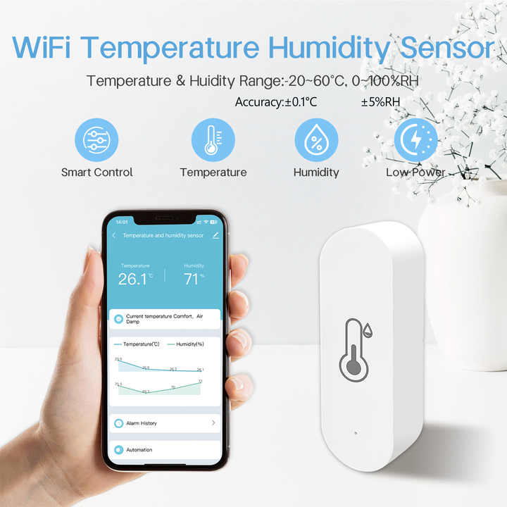 Smart Home Tuya Temperature and Humidity Sensor With Google Home and ...