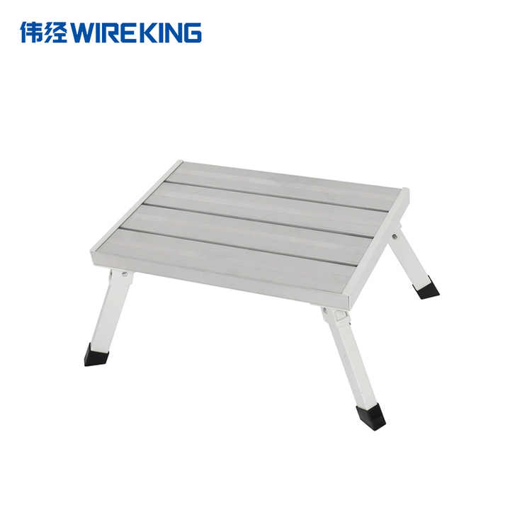 Portable lightweight aluminum single step stool ladder anti-slip foot ...