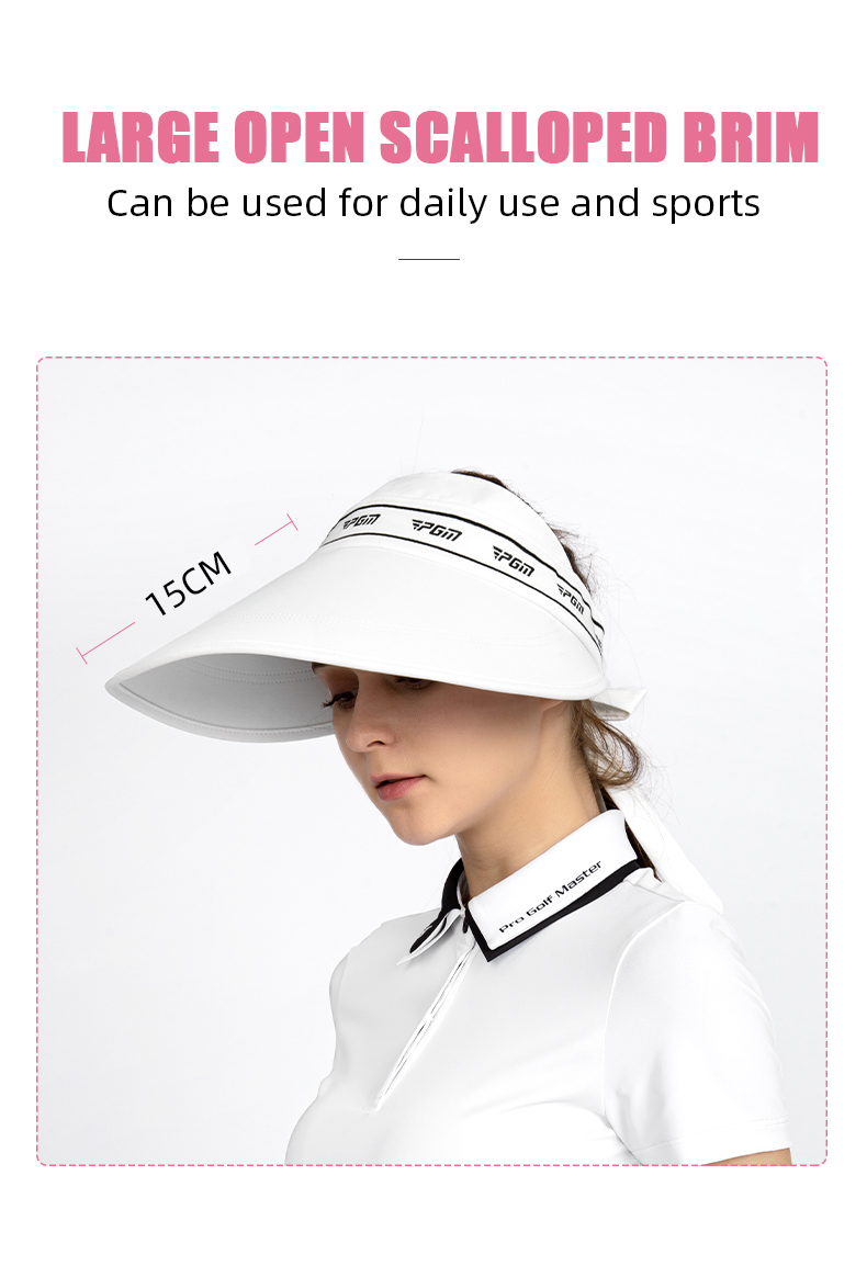 PGM MZ047 ladies embroidered hat golf oversized visor cap manufacturers ...