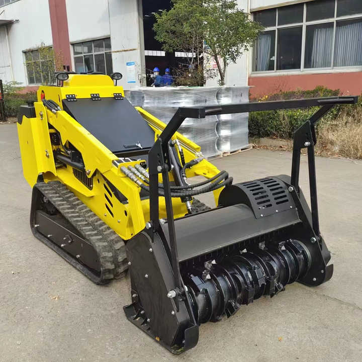Walk Behind Mini Skid Steer with Mulcher - High Efficiency