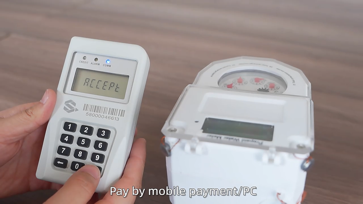 Rechargeable Water Meter Split Prepaid Token Water Meters with Software