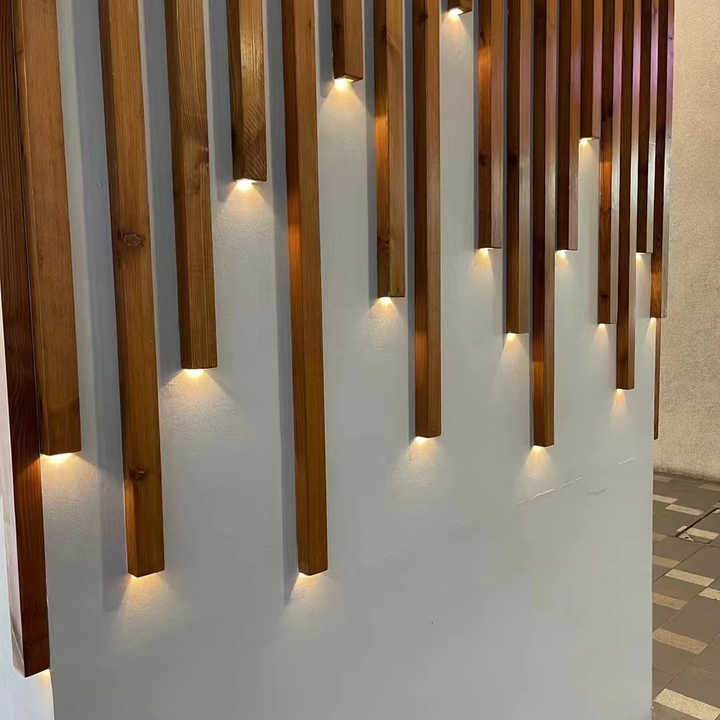 Customized Waterproof WPC Wall Panels with LED Light