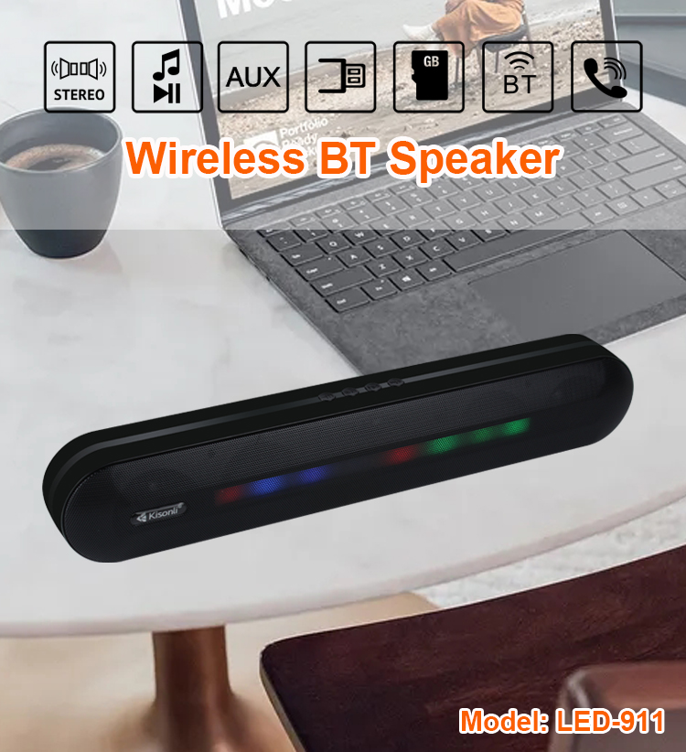 Kisonli LED-911 magnetic new blue tooth speaker gaming speakers rgb ...
