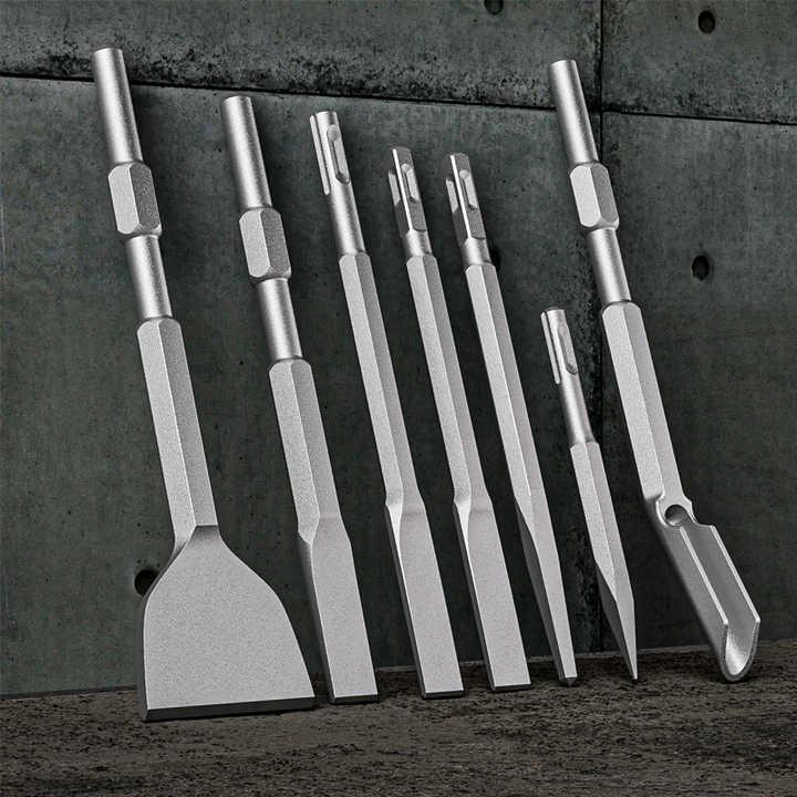 Plain Genuine Hammer Chisel Set For Drilling Holes In Concrete Wall ...