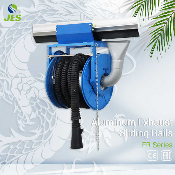 Steel Channel Exhaust Hose Reel Vehicle Workshop Fume Extraction ...