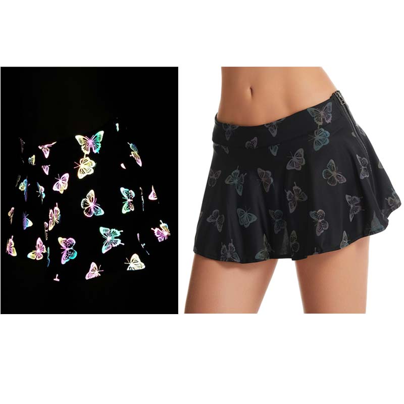 Hi Viz Iridescent Mushroom Print Reflective Costume Dancer Music ...