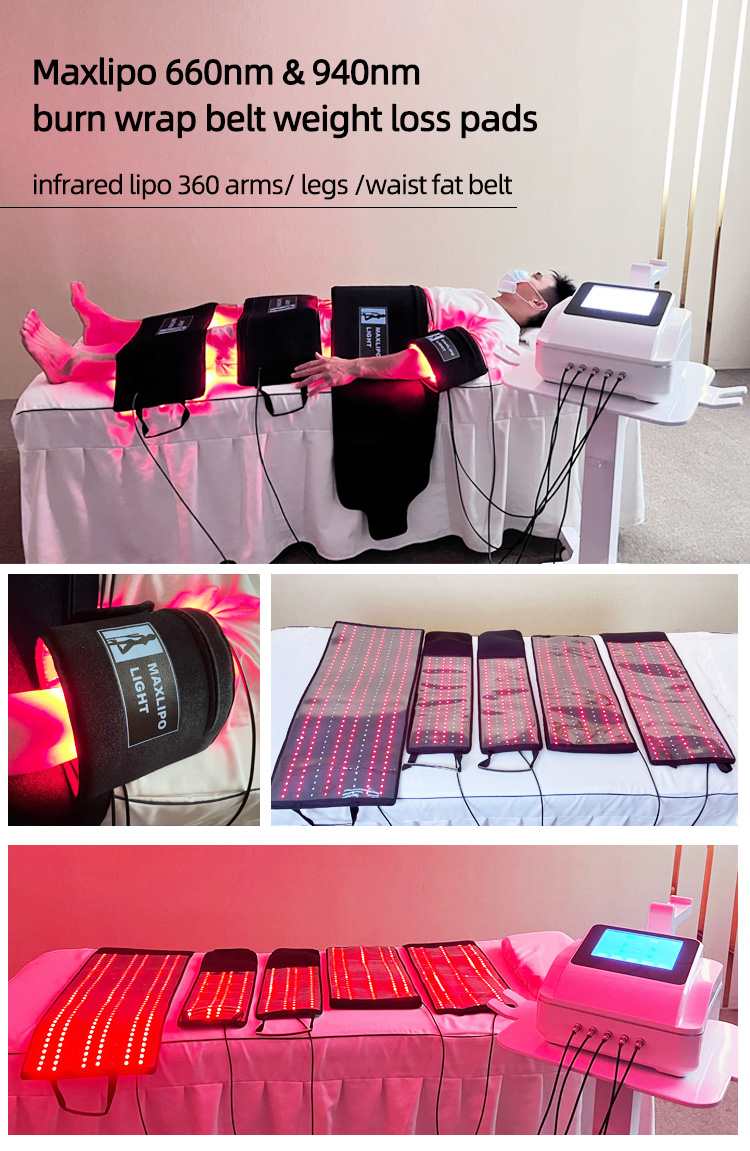 Big Belt Slimming Wrap 660nm 940nm Infrared Red Light Therapy For Fat ...