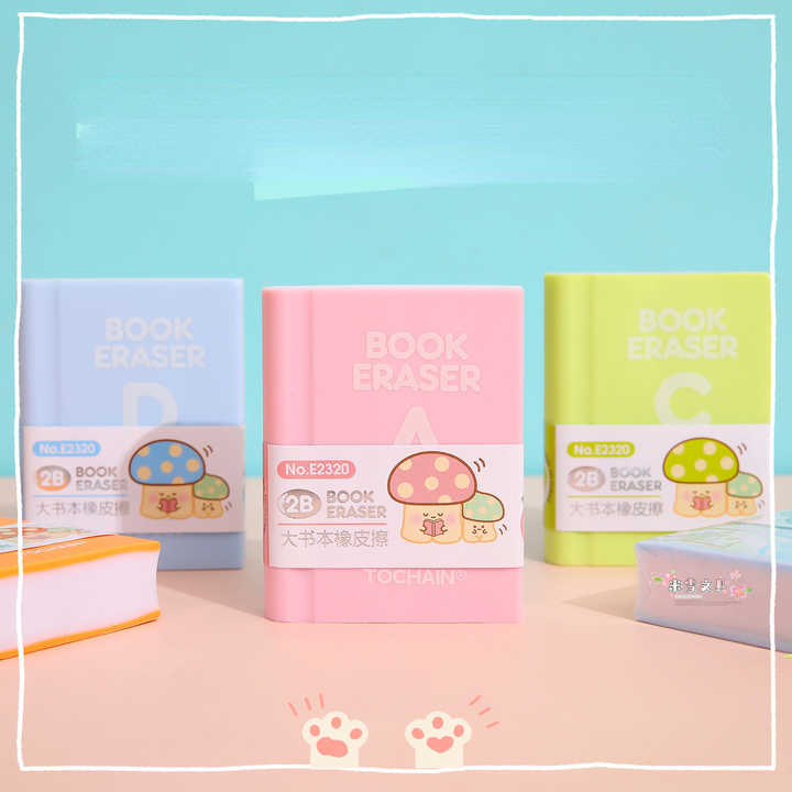 Cute Cartoon Colored Textbook Design Large Eraser Creative Student ...