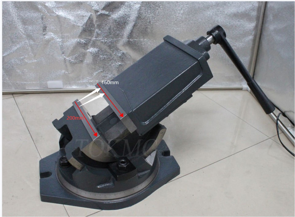 Universal Manual Bench Vise 2-Way Tilting Angle - 200mm