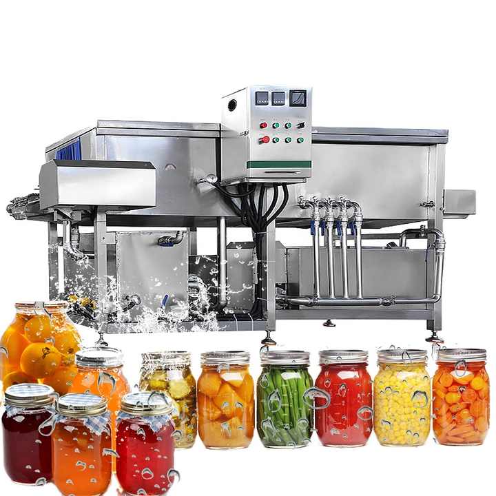 LONKIA Automatic Jam Juice Filled Glass Plastic Bottle Washing Jar Tin ...