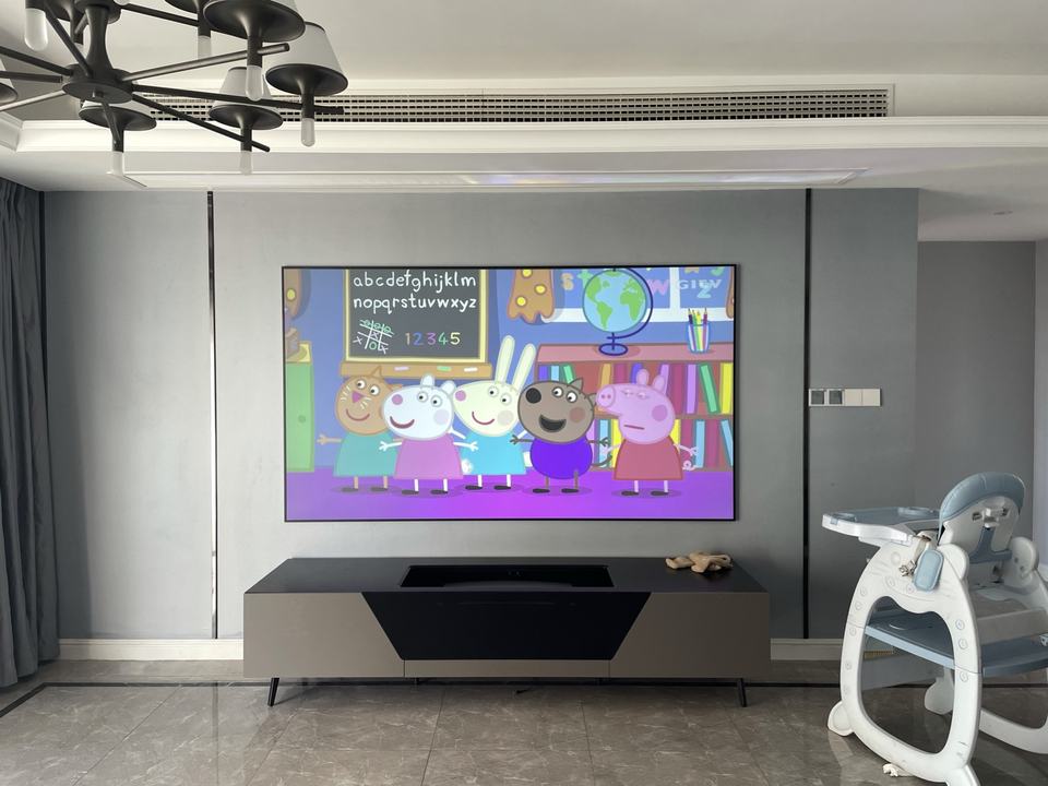 180 Inch PVC Anti-Light Projector Screen 16:9 Format Black Crystal ...