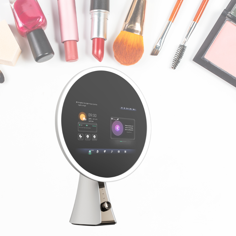 Smart Makeup Mirror with Lights - AI Skincare Beauty Tool