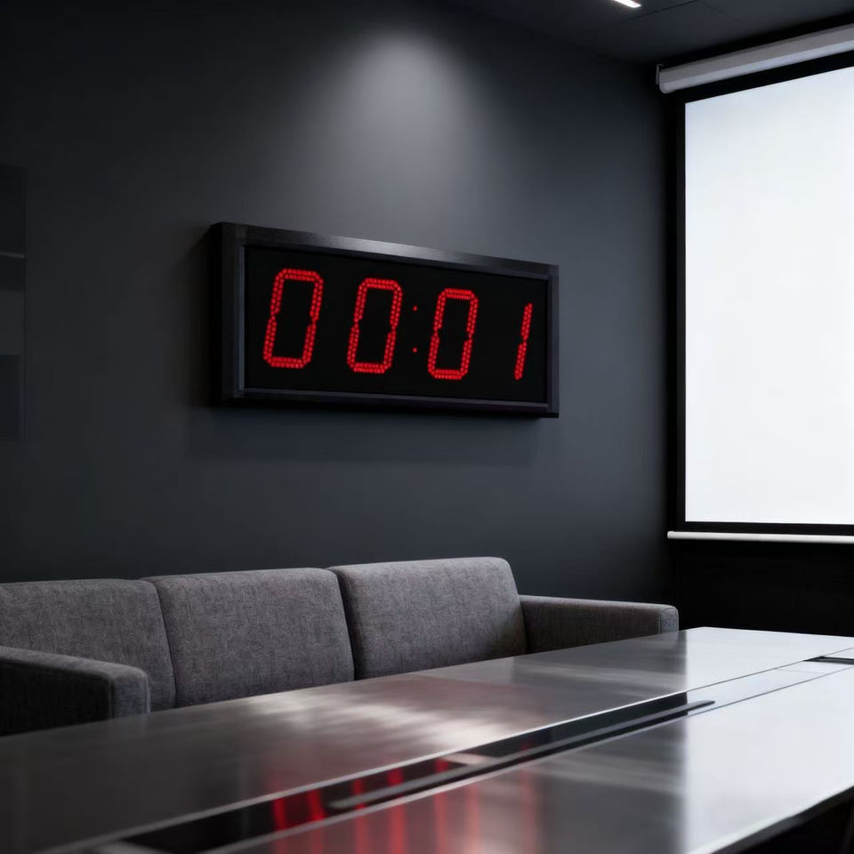 8 Inch 4 Digit Led 7 Segment Indoor Count up Countdown Timer Clock ...