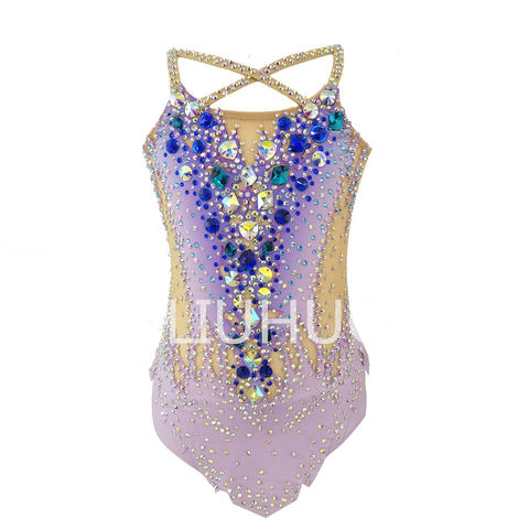 Fancy Rhythmic Gymnastics Leotards Dress Custom children Gymnastics ...