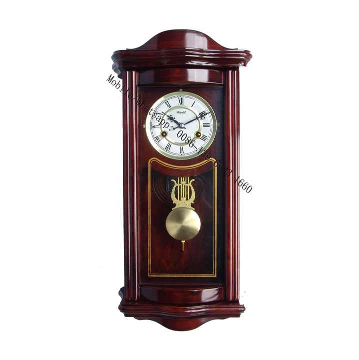 Signature Dark Iron Antique Mini Pendulum Wall Clock