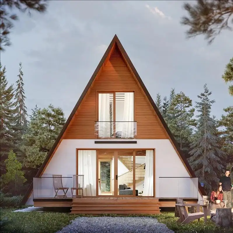 Modern Luxury A-Frame Villa Low Cost Prefab Steel Structure Building ...
