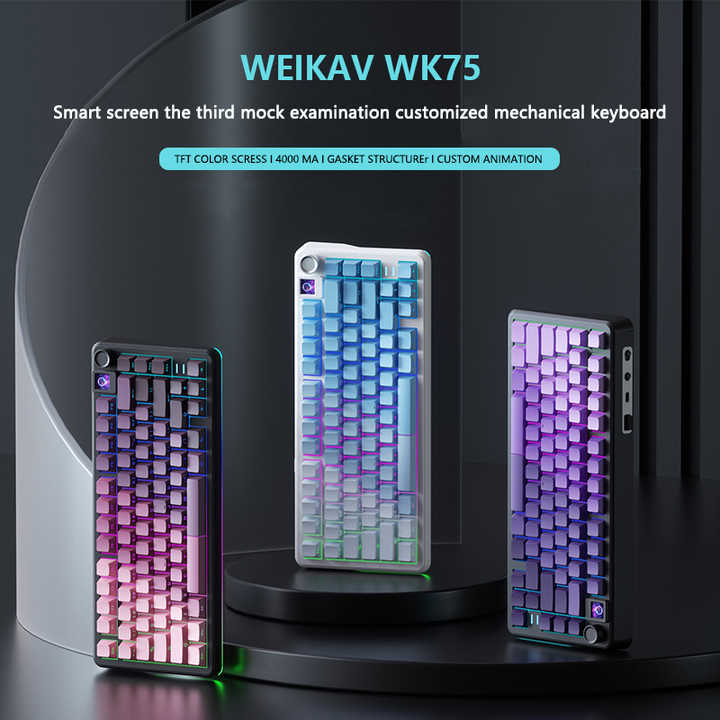 WEIKAV WK75 Gaming Keyboard - Wireless, RGB, and Customizable