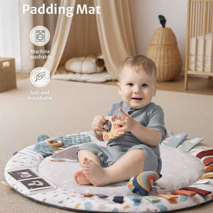 Motor Skills & Sensory Development with Tummy Time Mat