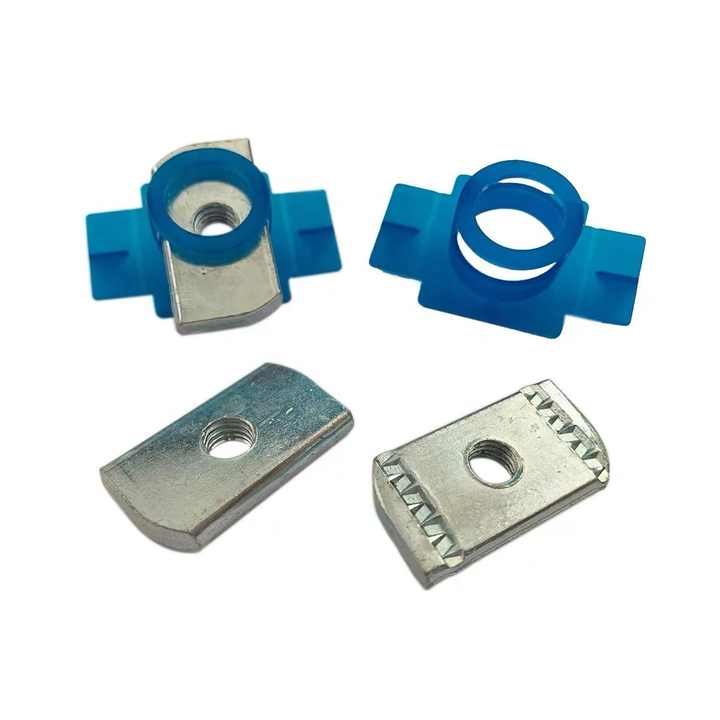 Galvanized Carbon Steel Nuts with Plastic Wing Nut for Solar Clamps
