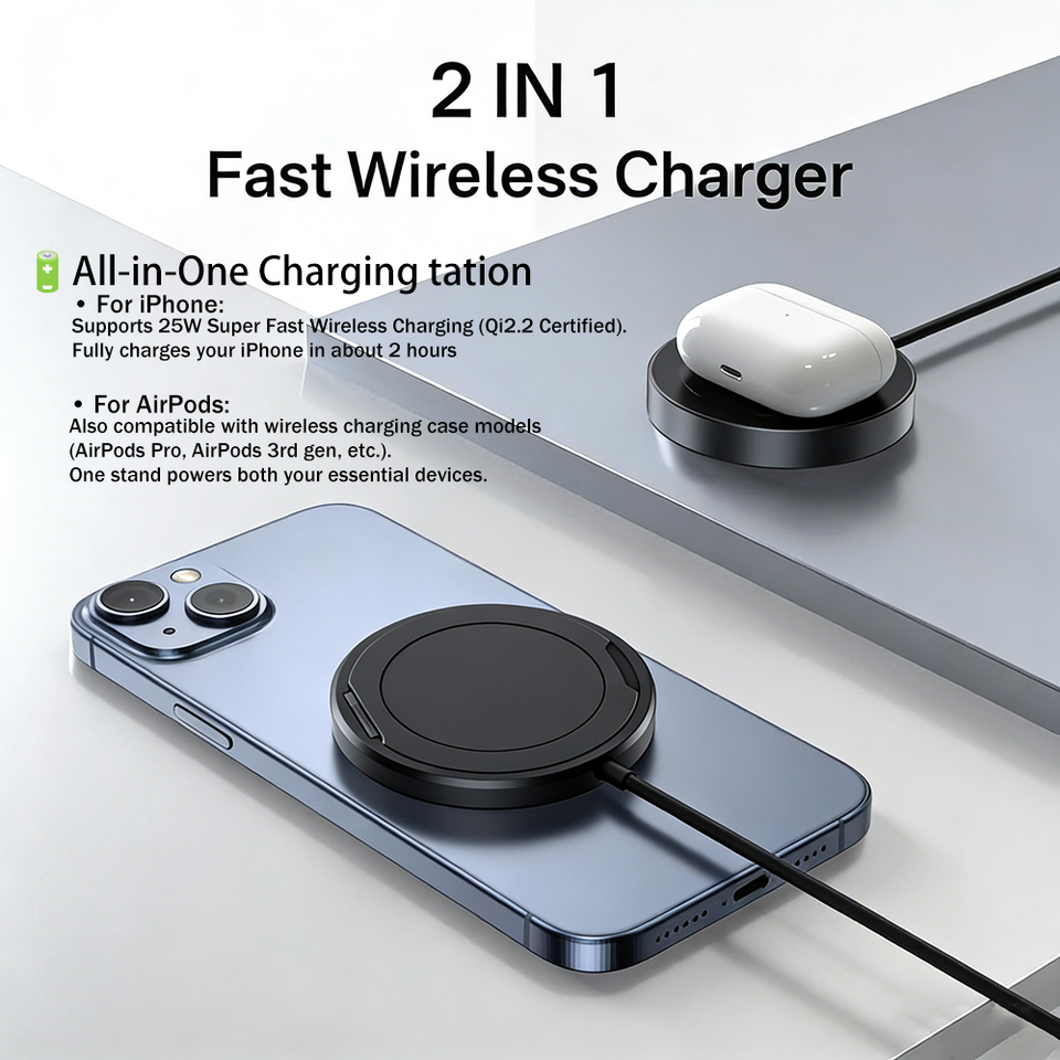 Latest Products 2025 25W Fast Charging Pad Magnetic Wireless Charger ...