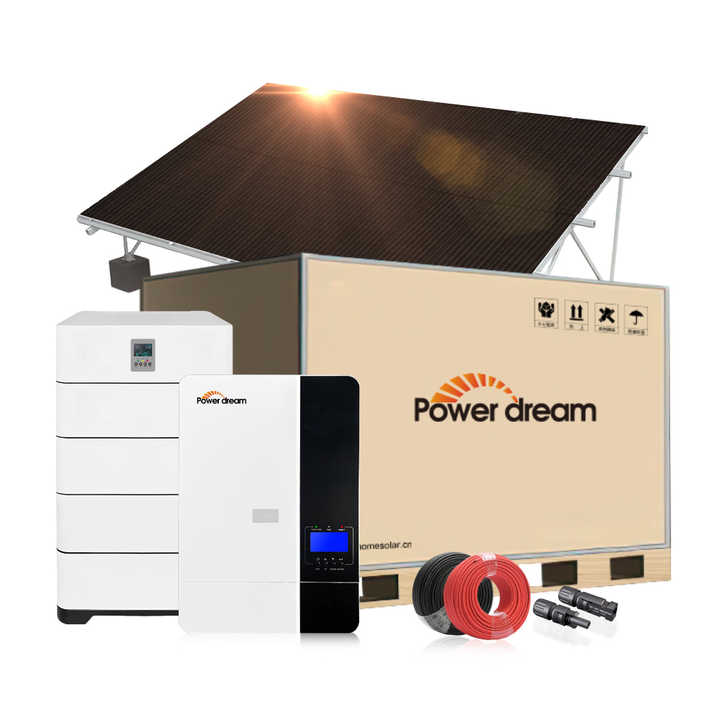 5kw Solar Power System 5kwh 5kva 5000w with Lithium Battery Solar Panel ...