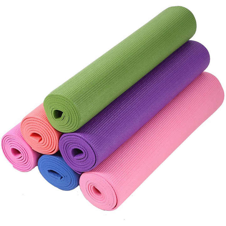 Custom Eco-Friendly 6mm Thick PVC Rubber Yoga Mat Colorful Logo Non ...