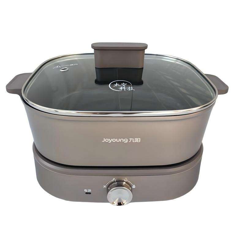 6L Electric Hot Pot with Tempered Glass Lid Energy Saver Two Dividers ...