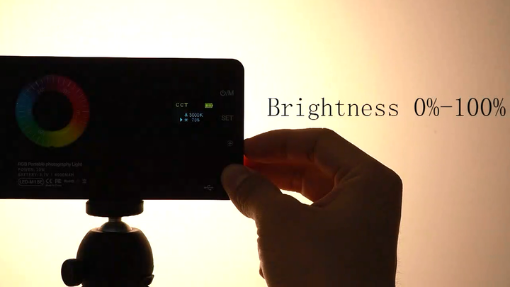 MAMEN Photography Lighting Kit - Dimmable RGB LED 3000K-6500K