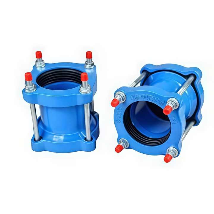 DN400 Ductile Iron Universal Coupling DI Flexible Coupling for PVC Pipe Casting Technics Painted ...