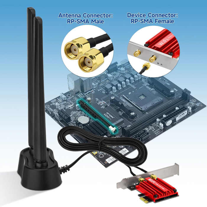 9dBi WiFi 6E Antenna Tri-Band 2.4GHz 5GHz 6GHz Magnetic Base WiFi Antenna| Alibaba.com