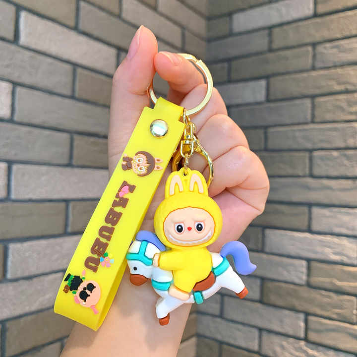 Unicorn Labubu Soft Rubber PVC Keychain - Cute Toy Pendant
