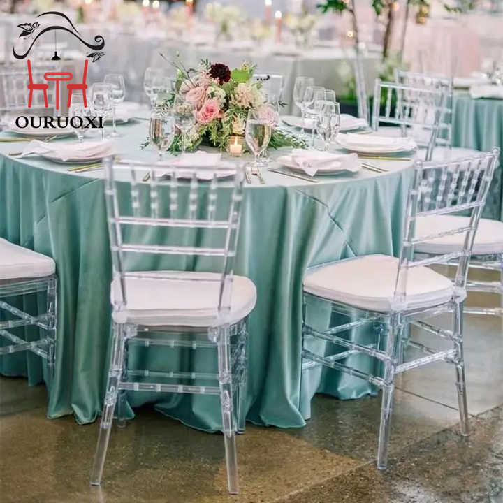 Transparent Clear Crystal Resin Acrylic Banquet Chairs