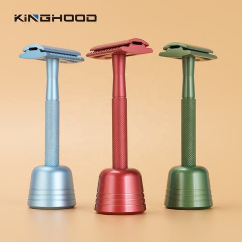 Mens Straight Metal Stainless Steel Double Edge Shaving Safety Razor ...