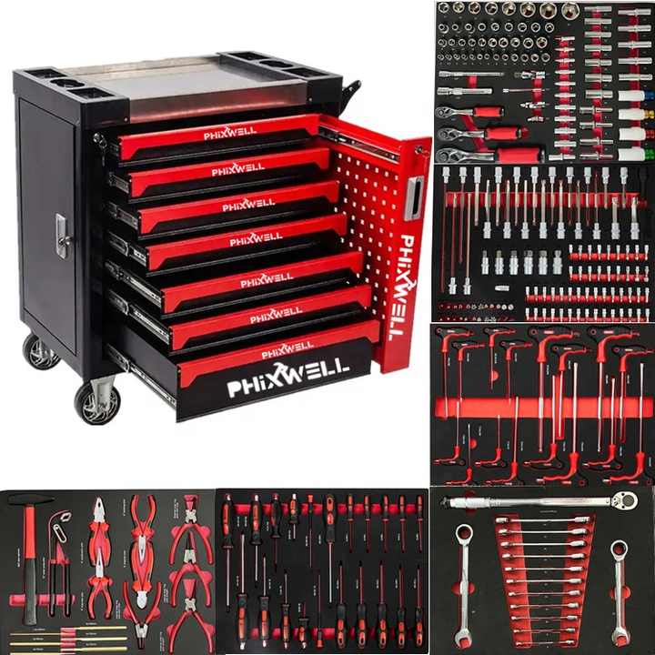 7 Drawers Tool Cabinet Chest Truck Auto Repair Workshop Hardware ...