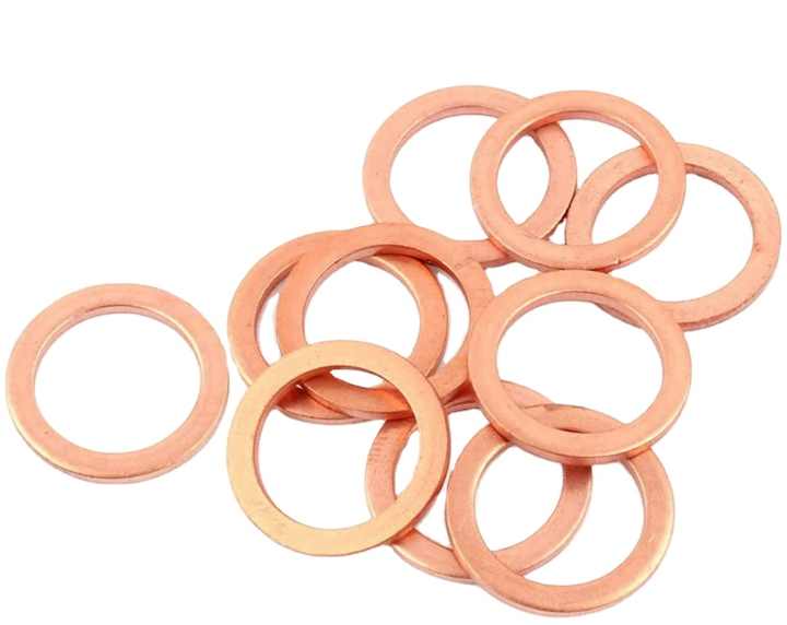 M3-M9 Metal Flat Shim Washer with 1mm Copper Thickness Plain Finish ...
