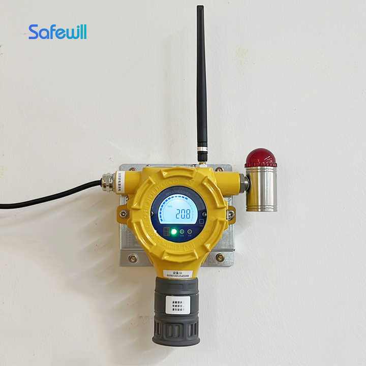 Safewill ES10C Industrial Gas Detector H2S 0-100ppm Fixed Gas Leak Detector Hydrogen Sulfide Gas ...