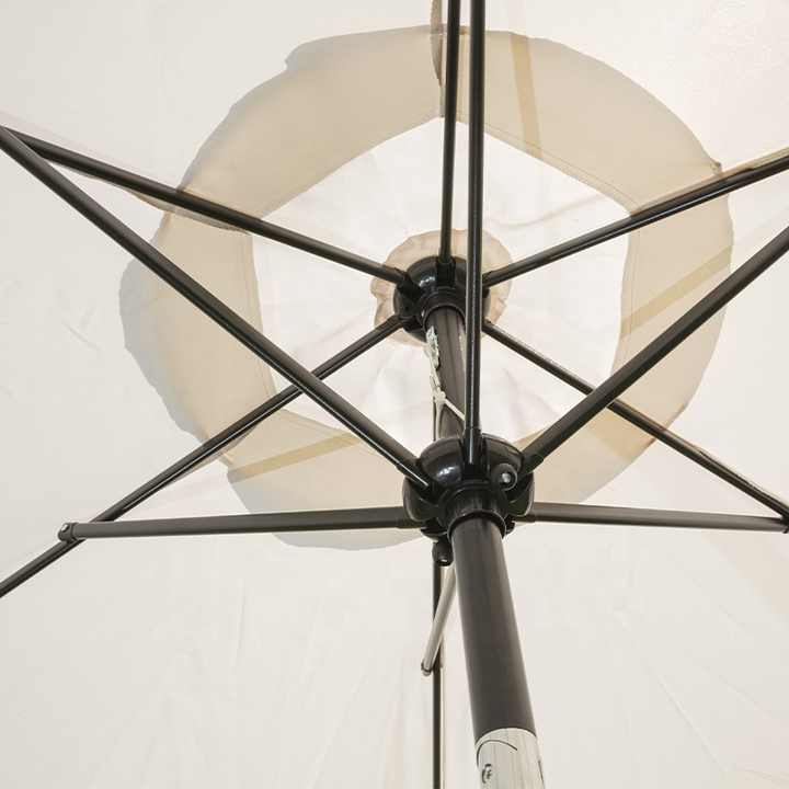 Outdoor Hand-Cranking Polyester Parasol Umbrella for Garden