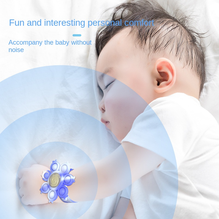 Silicone Fidget Toys Bracelet Spinner Led Fidget Wristband Watch Toys ...