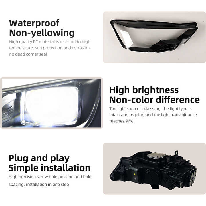 Car OEM Car Head Light Modify Semi-assembly LED Xenon Headlight for ...