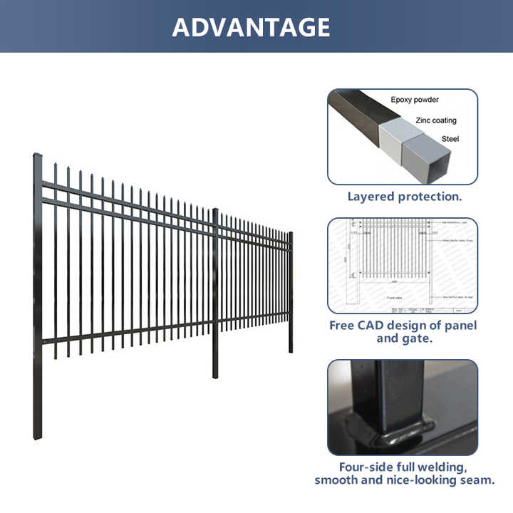 6ft X 8ft Iron Fence - Durable Steel Panels for Security