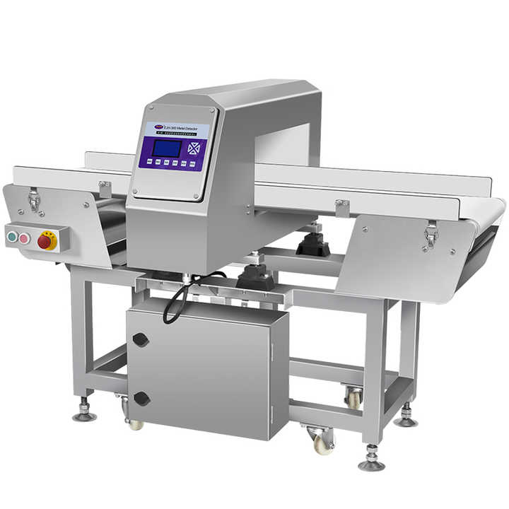 Industrial Conveyor Belt with Food Processing Metal Detector