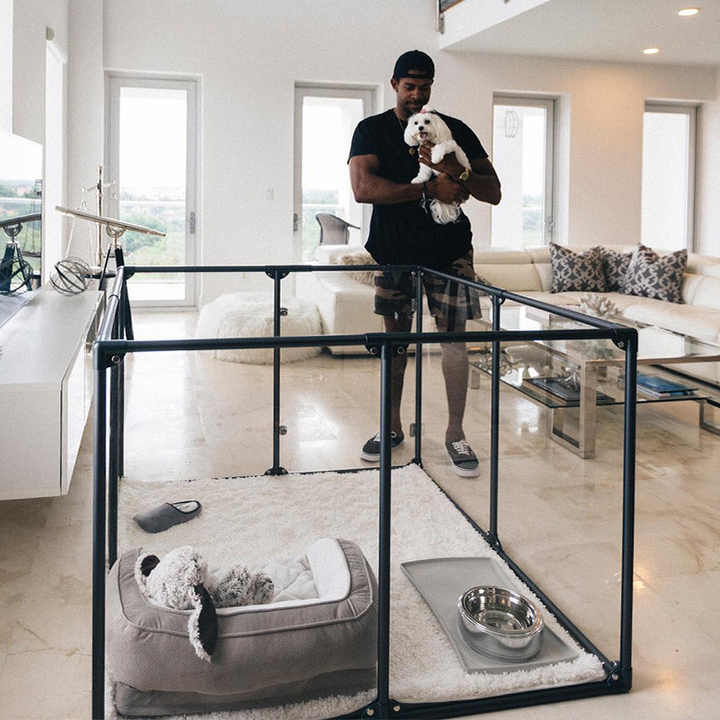 Transparent Acrylic Dog Playpen - Sustainable & Durable